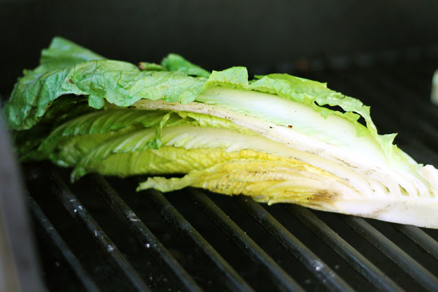 Grilled Romain Topped with Caesar Vinaigrette and Herbed Granola ...
