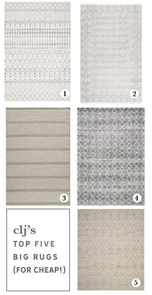 5 BIG, Area Rugs for Cheap (And the one we chose for the Living Room ...