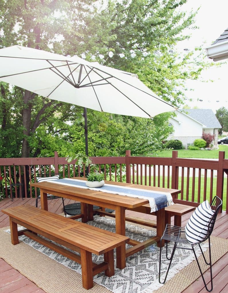 A Layered Outdoor Dining Space-On A Budget! - Chris Loves Julia