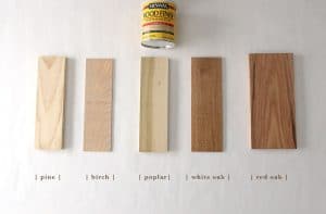 How Six Different Stains Look on Five Popular Types of Wood | Minwax Blog