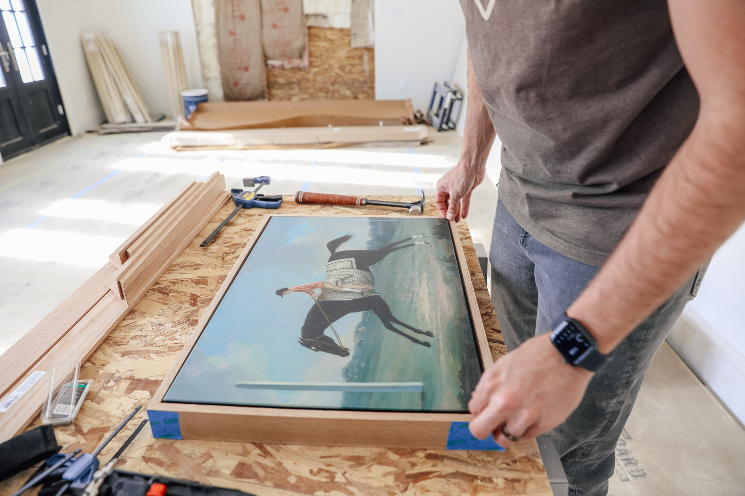 How To DIY Canvas Floater Frame Chris Loves Julia