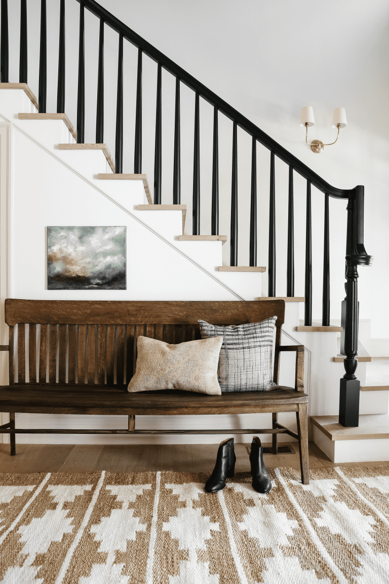 Progress in the Entry + My favorite Bottom of the Staircase Styling ...