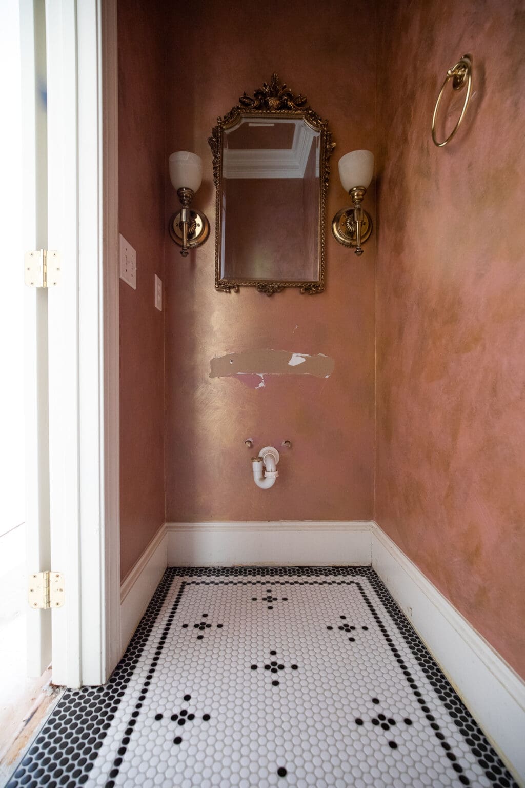 How to DIY your Own Penny Tile Patterned Floor - Chris Loves Julia