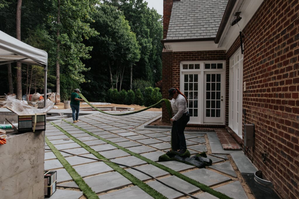All About Our Diamond Pavers and Artificial Grass - Chris Loves Julia