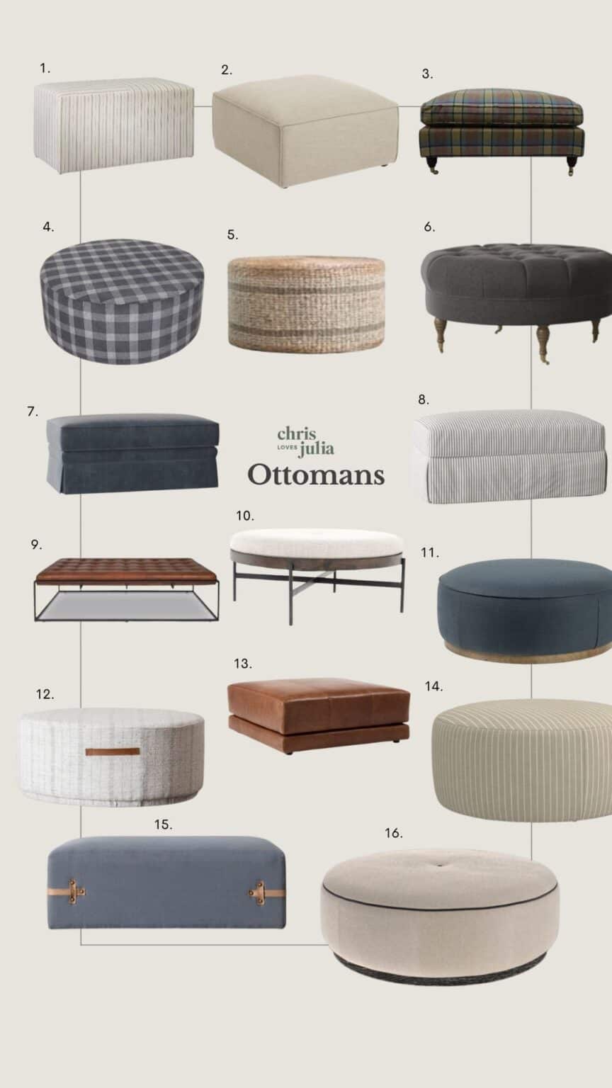 When to Use an Ottoman | Design Tip! - Chris Loves Julia