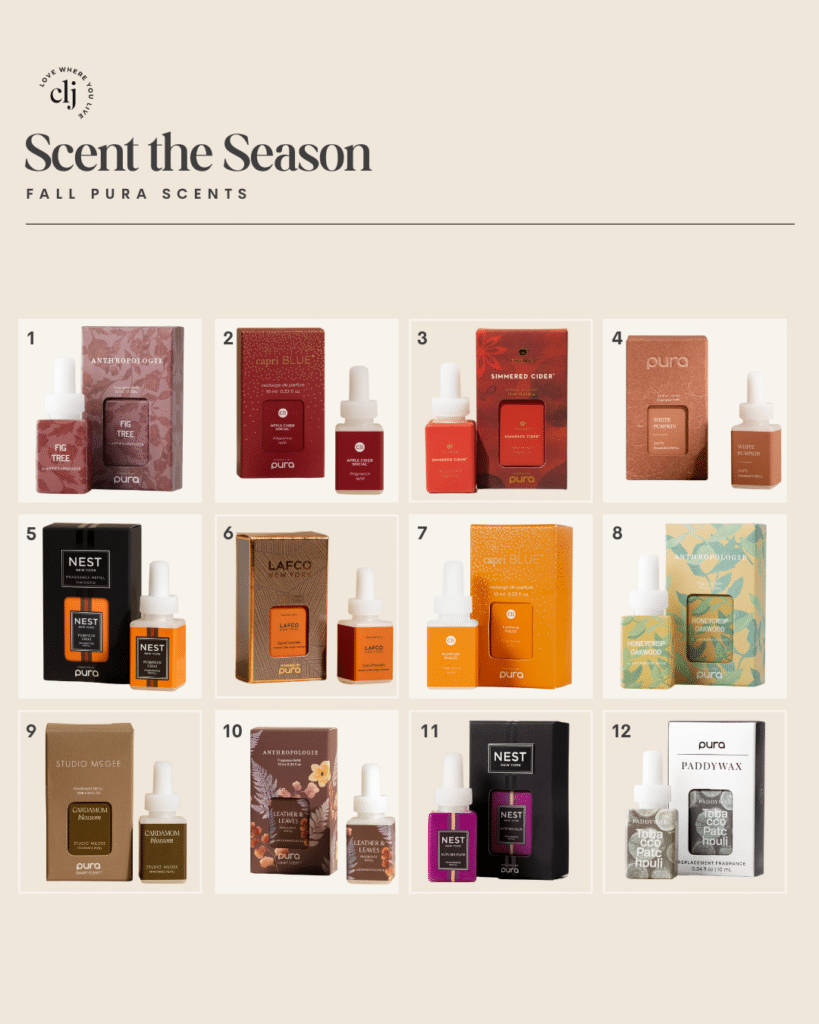 Top 12 Fall Scents For Your Pura Smart Diffuser —2023 - Chris Loves Julia